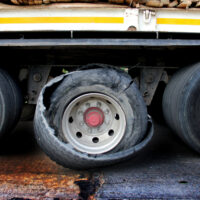 Dump Truck Tire Blowout Leads to Dangerous Accident